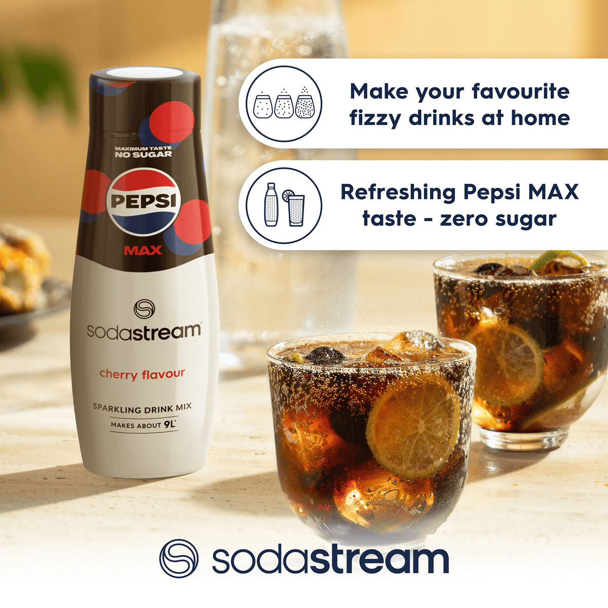 SodaStream Pepsi Max Cherry 6-Pack Syrup Flavour - Sugar Free ...
