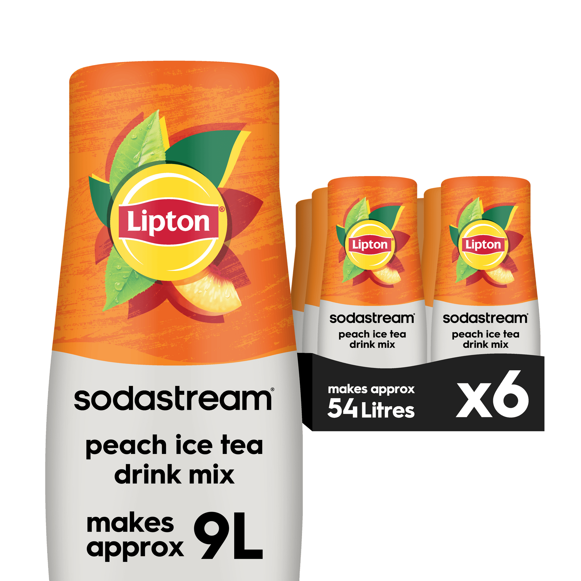 SodaStream Lipton Peach Ice Tea 6-Pack Syrup Drink Mix – SodaStream UK