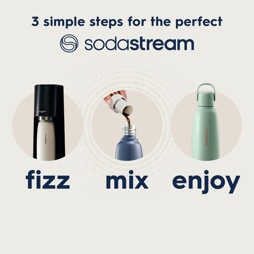 Sodastream Fizz&Go® Insulated Stainless Steel Bottle Storm 0.9L – SodaStream UK